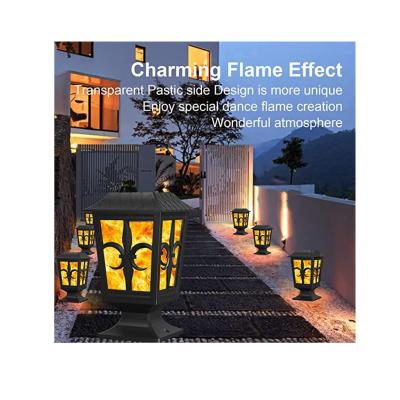 Cina La parete solare all'aperto del IP 65 accende la lampada da parete impermeabile del giardino LED della fiamma del fuoco 3.2V in vendita