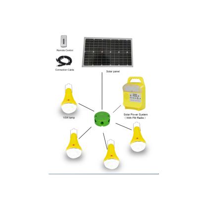 China Mini Portable Solar Power System-Generator 30W met Telefoon Lader 4 LEIDENE Bollen Te koop