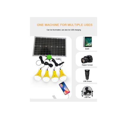 Cina Generatore 30W di Mini Portable Solar Power System con le lampadine del caricatore 4 LED del telefono in vendita