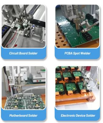 China Speelgoed pcb automatische soldeerrobot praktisch met dubbele y-as Te koop