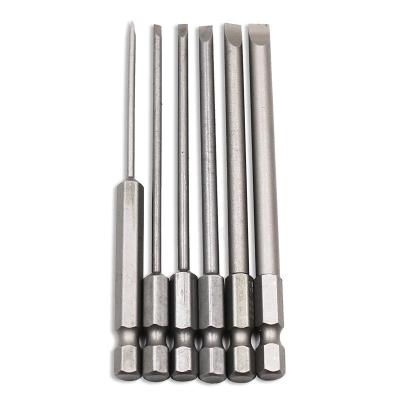 China Silver Practical Screwdriver Bits , Slot Type Magnetic Nut Setter for sale