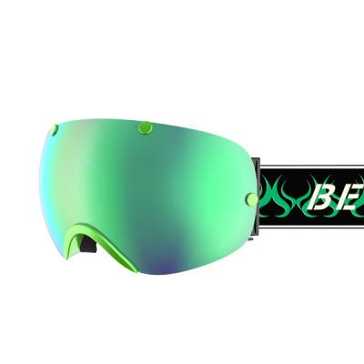 中国 ブラウン Revo の警官のスキー ゴーグルの反霧のスノーボードのゴーグル OEM ODM 販売のため