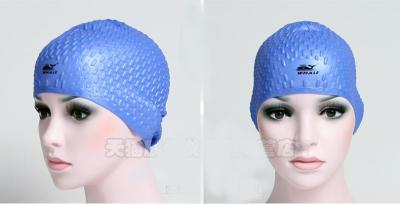 Cina La nuotata blu del silicone delle donne ricopre i cappucci di nuoto su ordinazione per i Dreadlocks in vendita