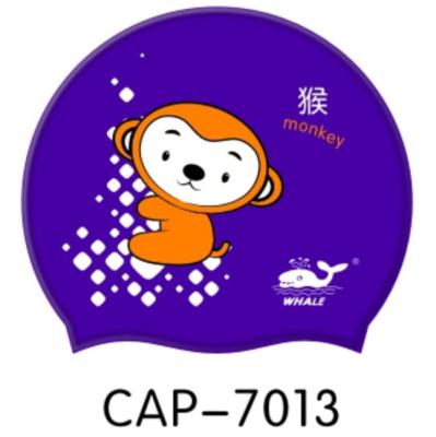China Tampão de natação impermeável para crianças, macaco do silicone roxo impresso à venda