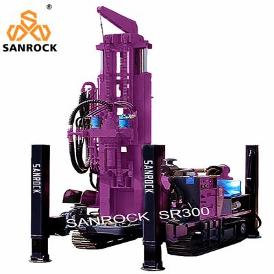 China Hydraulic Water Well Rig Rotary Bore Hole Depth 300m Water Drilling Rig Machine for sale