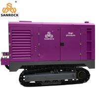 China Crawler Screw Air Compressor Machine Mining Diesel Engine Rotary Screw Air Compressor for sale