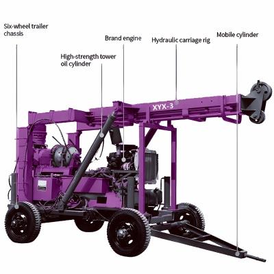 China XYX-3 Water Well And Core Drilling Rig 75-300mm Hole Diameter Core Sampling Drilling Rig Machine for sale