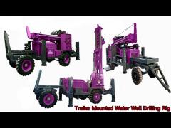 Mini Water Drilling Rig Machine Wheeled Water Well Drill Rig Deep Well Drilling Equipment