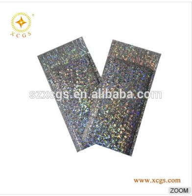 China Holographic shiny metallic foil bubble cushioned decorative mailer envelopes for sale