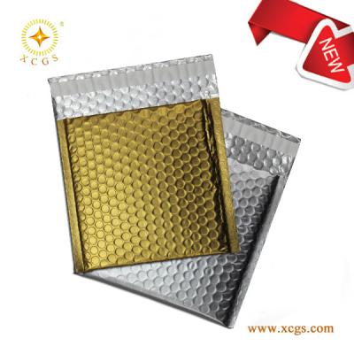 China Strong seal adhesive custom rose gold metallic foil bubble mailer mialing bags for sale