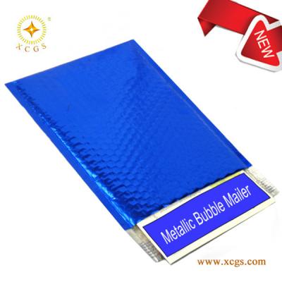 China Blue Color Self-Adhesive Metallic Foil Bubble Envelope Mailer with Custom printing for sale