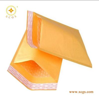 China Gold Yellow Kraft Paper Mailing Envelope/ Shock Proof Bubble Padded Kraft Mailing Bag for sale