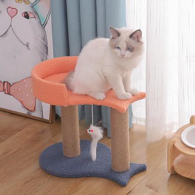 China Customized Large Wood Cat Scratcher Cat Scratching Tower 43cm * 26cm * 27cm for sale