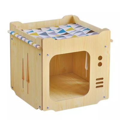 China FSC CC Cat House Nightstand for sale