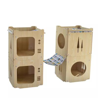 China FSC CC Cat House Nightstand for sale
