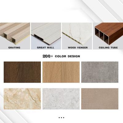 China Wooden Cladding Interior Plastic Composite Fluted Covering Board Wainscoting Vinyl Timber Decorative 3D WPC Wall Panel Te koop