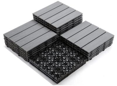 China Diy Floor Wpc Outdoor Patio Tiles Decking Wood Plastic Composite Deck Tile for sale