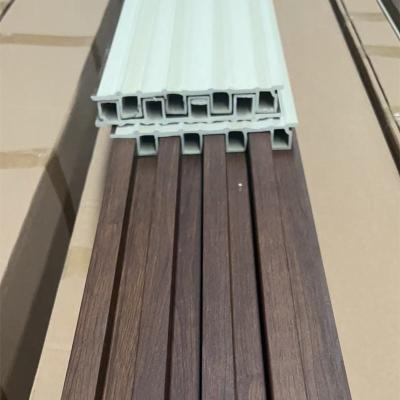 Cina pannello di parete wpc impermeabile pvc pellicola di legno di plastica wpc soffitto strato rivestimento pannello di parete interno a sfondo in vendita