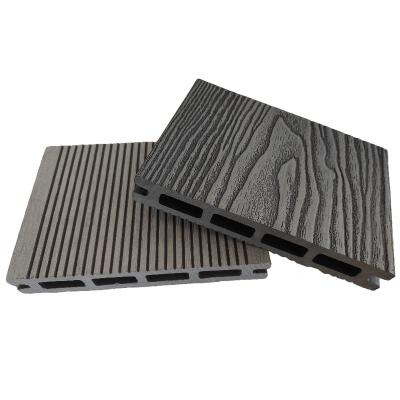 China Outdoor Wood Plastic Composite Decking Wood Flooring 3D Embossed WPC Flooring Composite Deck for sale