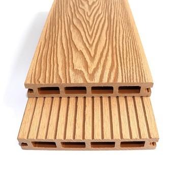 China UV-Stable Exterior Solid Waterproof Wooden High Strength CE Certified WPC Wood Plastic Composite Decking Of Double Colors for sale