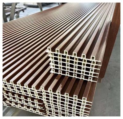 China Pvc 3D Fluted Decorative Lambrin Wood Composite Interior Fluted Panels Wpc Wall Panel Clading Fire Protection For Customer Require for sale
