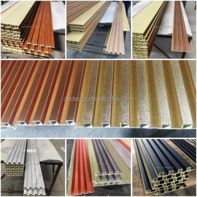 Cina Pannello di rivestimento composito in legno e plastica per interni, rivestimento decorativo in legno, vinile, legno, decorativo, scanalato 3D, rivestimento in PVC WPC, pannello murale 168.5*20mm in vendita