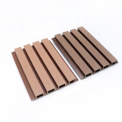 China 219*26mm Wpc groove Outdoor Wood Panel Wpc Engineered Wall Panels for sale