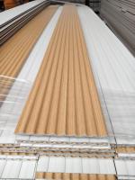 China WPC Wall Panel Interior Decorative 3D Wood Grain Solid Core Cladding Board Waterproof Fireproof Thermal Transfer for Home Hotel for sale
