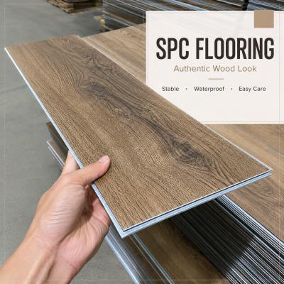 China Custom Size Color Pattern SPC Flooring OEM ODM Waterproof Vinyl Plank for Home Hotel Office Commercial Durable Wear Resistant for sale