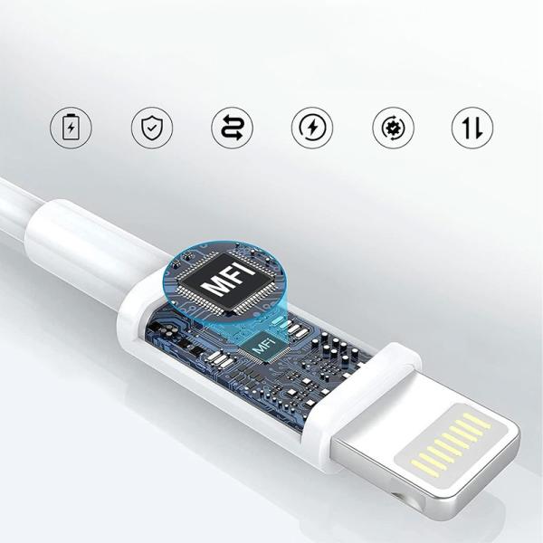 Quality Lightning To USB C 2M Charging Cable White MFI Certificated C94 Chip for sale