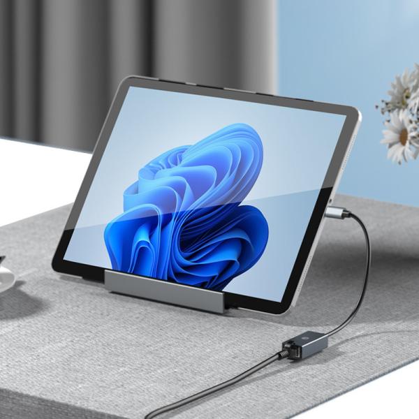 Quality USB C To Lan Gigabit Adapter For Phone Laptop Plastic ABS White Color for sale