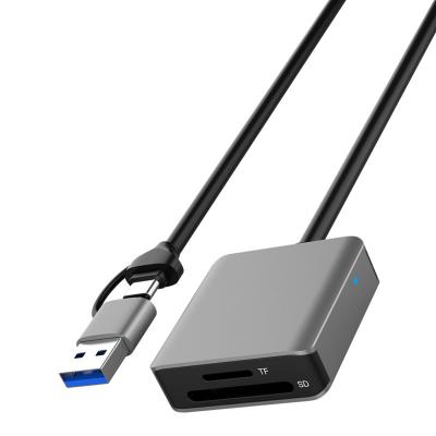 China USB 3.0 And USB Type C OTG Card Reader With 20CM USB A Extension Cable for sale