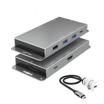 China USB C HUB For Conference System With Desk Socket 2 In 1 Combo for sale