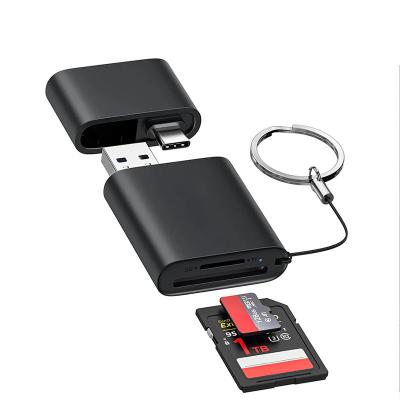 China USB 3.0 Type A Type C Card Reader With USB C OTG Adapter for sale