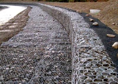 China Galfan Met een laag bedekte Gabion-Steenkooien, Gegalvaniseerde Gabion-Mand Behoudende Muur Te koop