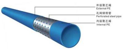 China Hole-mesh steel-strip PE composite pipe for sale