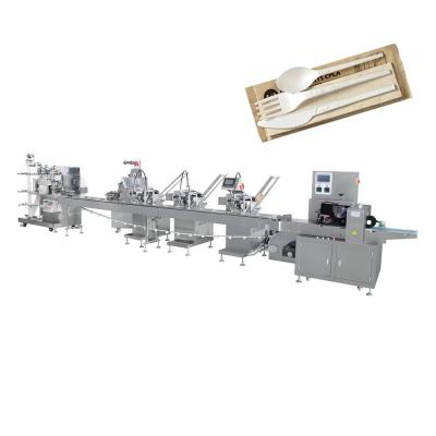 China Price Disposable Spoon Knife Fork Wet Wipe Counting Packing Making Machine Factory for sale