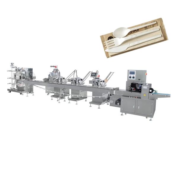 Quality Price Disposable Spoon Knife Fork Wet Wipe Counting Packing Making Machine Factory for sale
