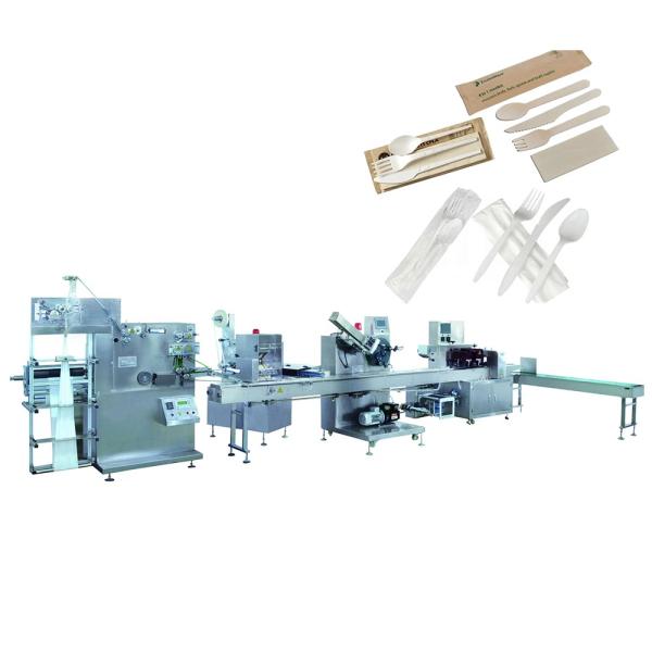 Quality Spoon Knife Fork Wet Wipe Tissue Paper Auto Feeding Counting Packing Making Machine Plastic Packaging Price Disposable for sale