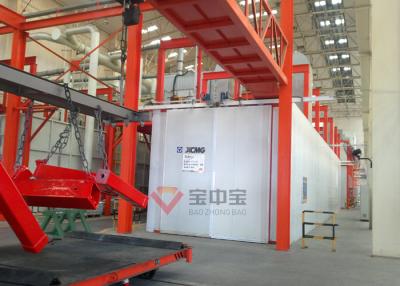 China Painting Spray Booth For XCMG Heavy Machinery Paint Line With Conveyor Chain System for sale
