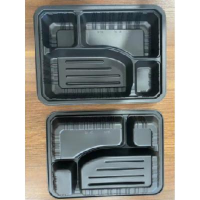 China PP 4 - Compartment  Disposable Food Packaging 258 * 200 * 35 mm Bento Inner Tray, High 20GP for sale