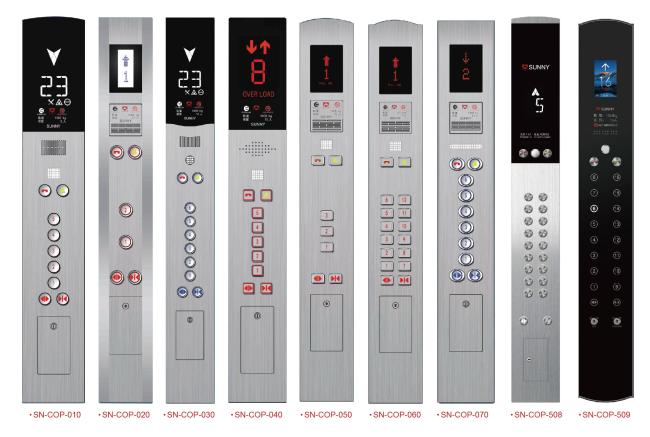 Passanger Lift Round Button Elevator COP / Elevator Parts / Stainless steel control panel elevator cop for lift