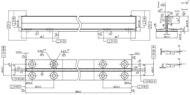 High Precision Machined Guide rail