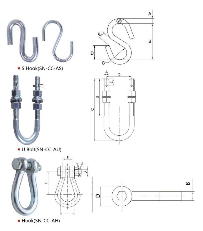 Accessori a catena compensanti che appendono il gancio/Hook/U Bolt del dispositivo S