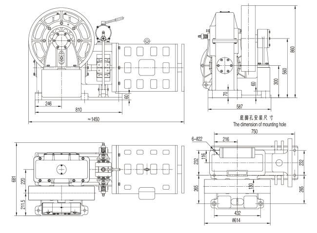 Elevator geared traction machine