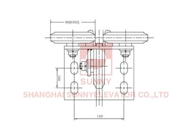 中国 エレベーターの予備品のガイド・レールのための速度の≤ 5.0m/Sのエレベーターのローラー ガイド靴8 - 20mmの幅 販売のため