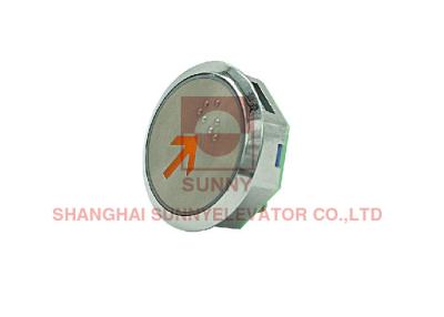 China Round Lift Elevators Parts Elevator Switch Push Button With Braille for sale