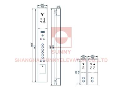 China Passenegr Elevator Lift With Round Button For COP / Elevator Button Panel for sale