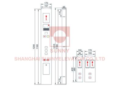 China Elevator Cop Lop Stainless steel Panel For Passenger Elevator Button Panel for sale