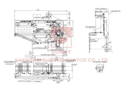 China Double-Folded Side Opening Three Phase Asynchronous Elevator Door Operator for sale